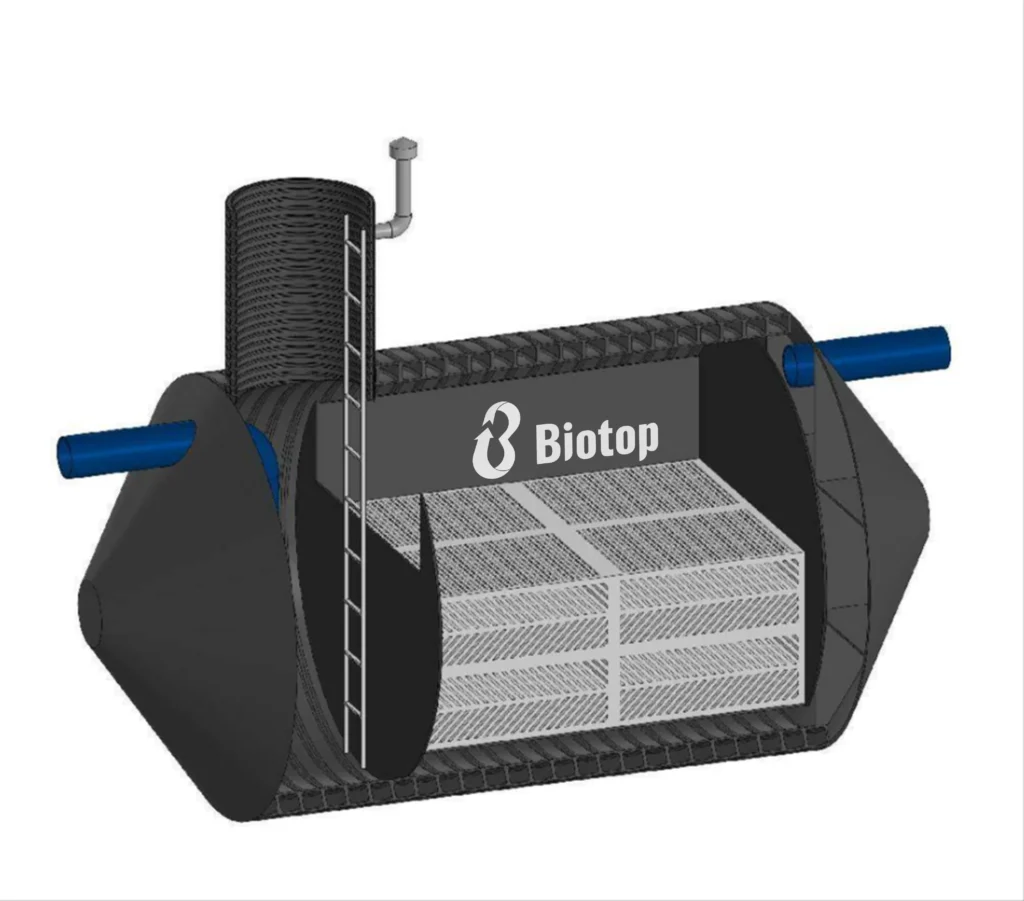 Oil separator Biotop made of spiral pipe (SVT) - Biotop - ბიოტოპ