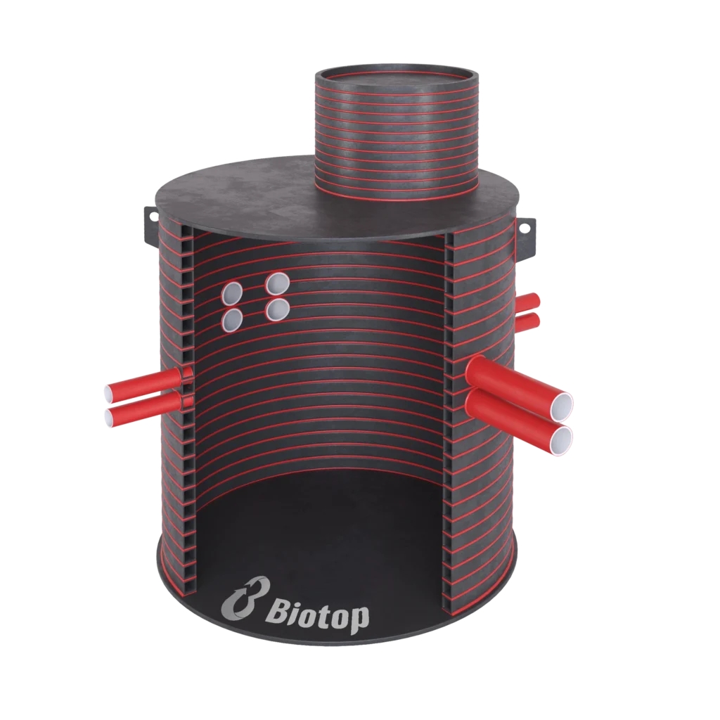 Wells for cable networks made of spiral pipe (SVT) Biotop - Biotop - ბიოტოპ